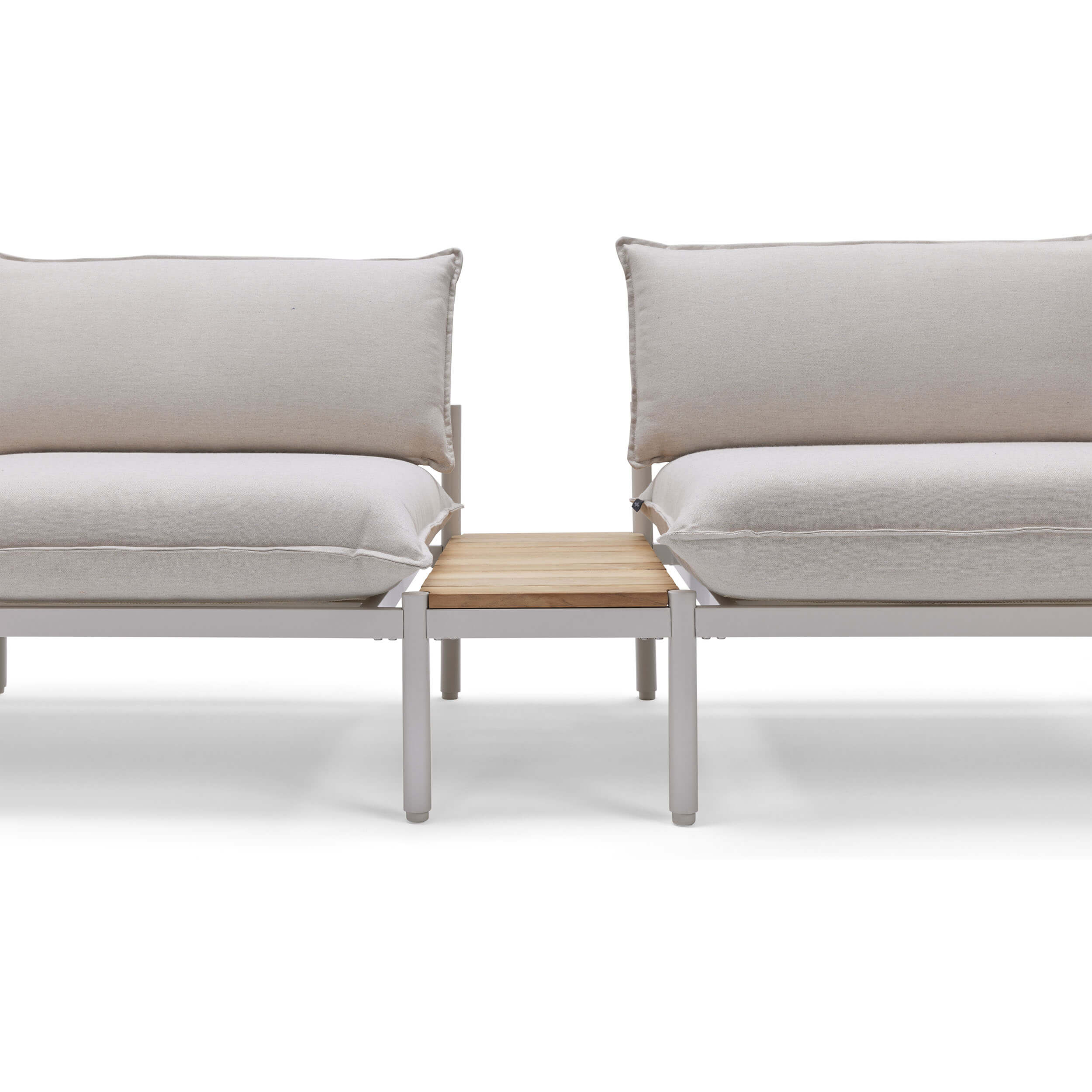 Terra In-Line Table for Outdoor Lounges | Teak Wood & Aluminum